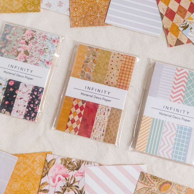 Jual [INFINITYSTUFF] isi 24pcs paper STICKER pattern aesthetic for ...