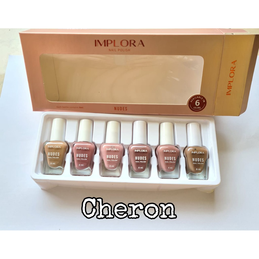Jual CHERON 19694 - IMPLORA Nail Polish Nudes Clear Red New Original 6 ...
