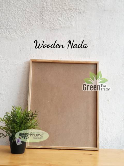 Jual Frame Foto Kayu 16R/40x50cm Wooden Nada Natural / Bingkai foto ...