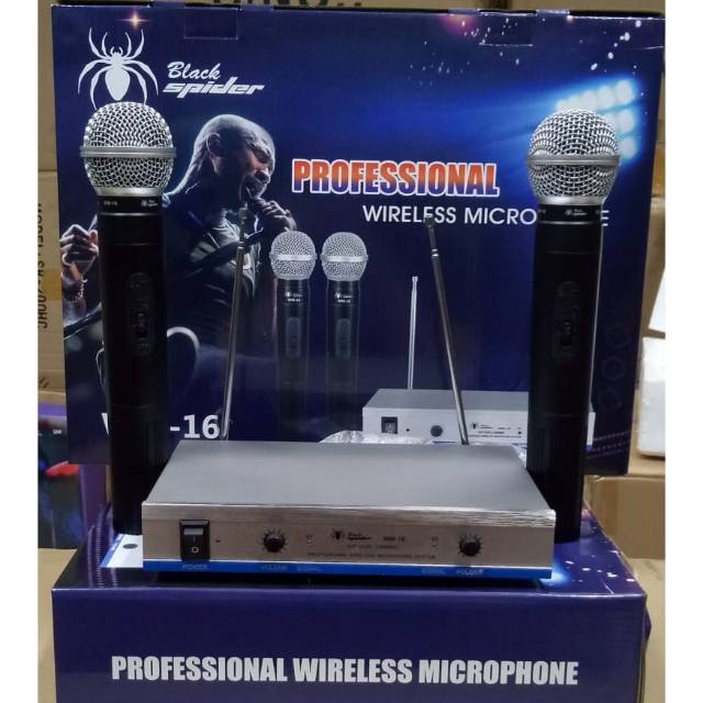 Jual MIC WIRELESS BLACK SPIDER BW 16 ( HANDHLED ) | Shopee Indonesia