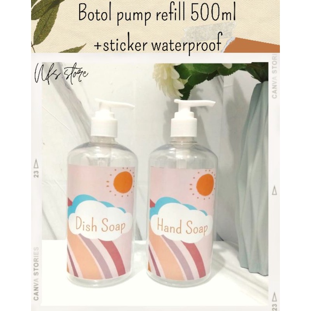 Jual BOTOL PUMP 500ml HDPE PUTIH EDISI RAINBOW BOTOL SABUN MANDI BOTOL SABUN SABUN CAIR 500ML ...