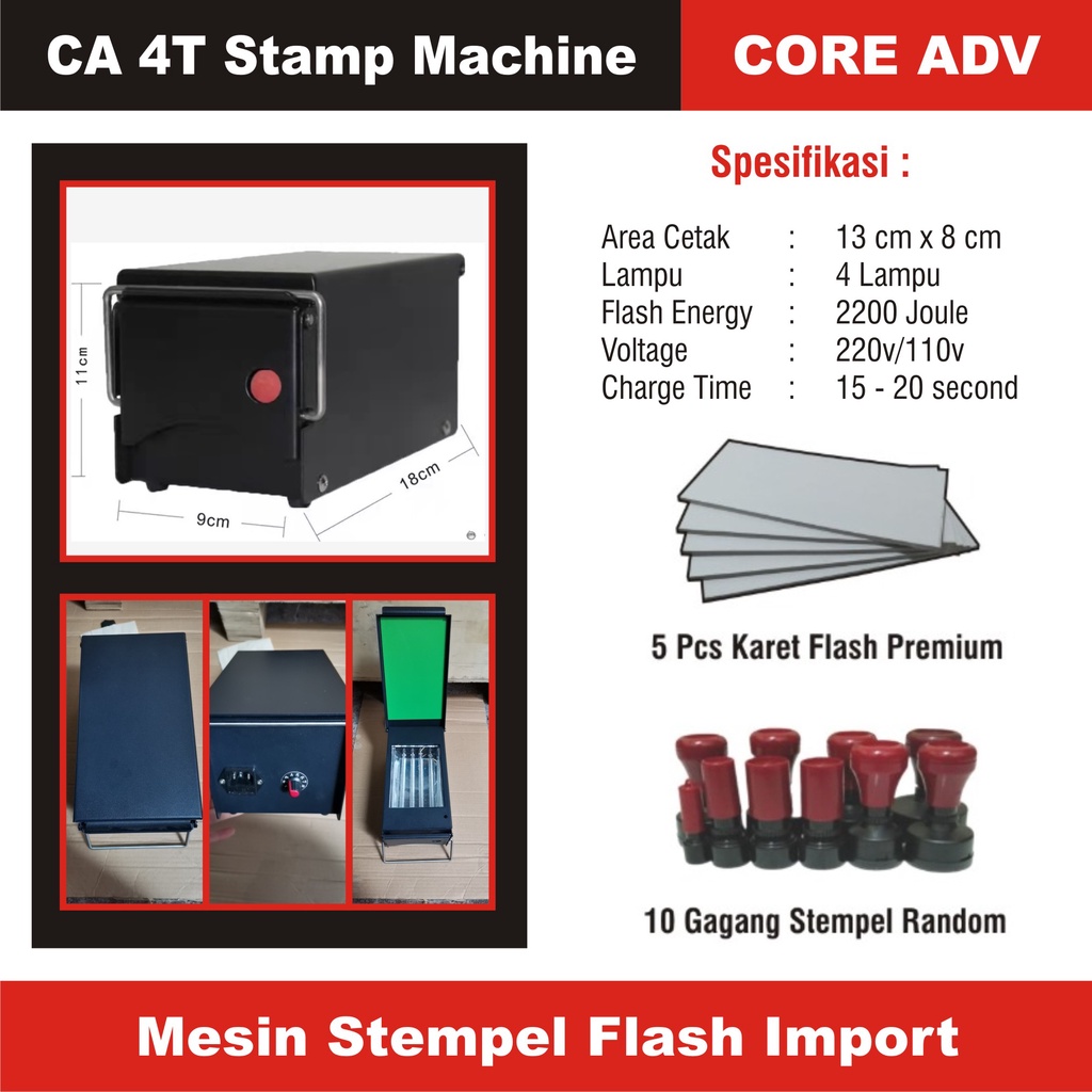 Jual Mesin Stempel Flash Import 4 Lampu | Shopee Indonesia