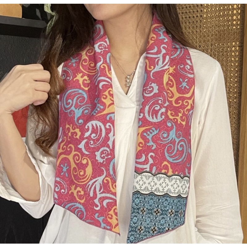 Jual (COD) syal batik Pink syal indonesia | bisa di tas dan bandana ...