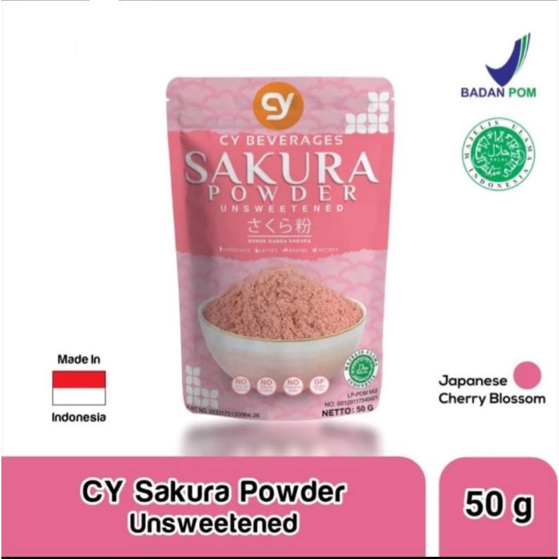 Jual CY Sakura Powder Unsweetened 50 g | Shopee Indonesia