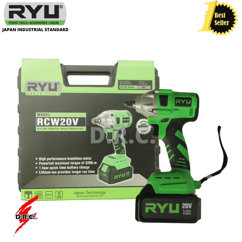 Jual RYU CORDLESS IMPACT WRENCH RCW 20V ALAT PEMBUKA BAUT BAN MOBIL ...