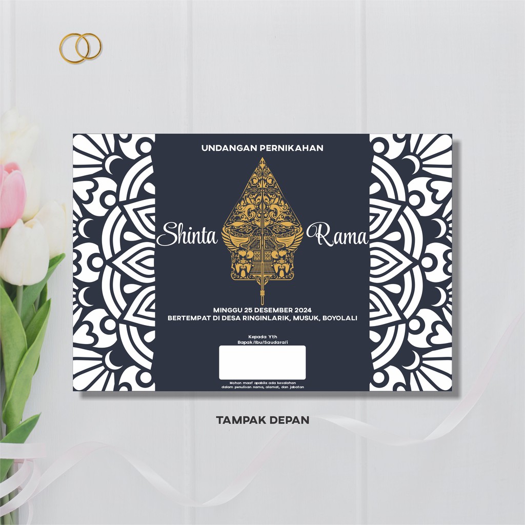Jual Undangan Pernikahan Wayang Adat Jawa Murah Jasmine Glossy Glitter ...