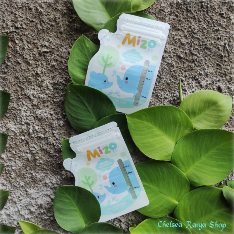 Jual Mizo Breastmilk Storage Bags 120ml plastik kantong asi standing ...