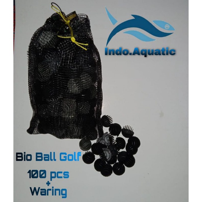 Jual bioball bulat + waring media filter aquarium bio ball golf filter ...