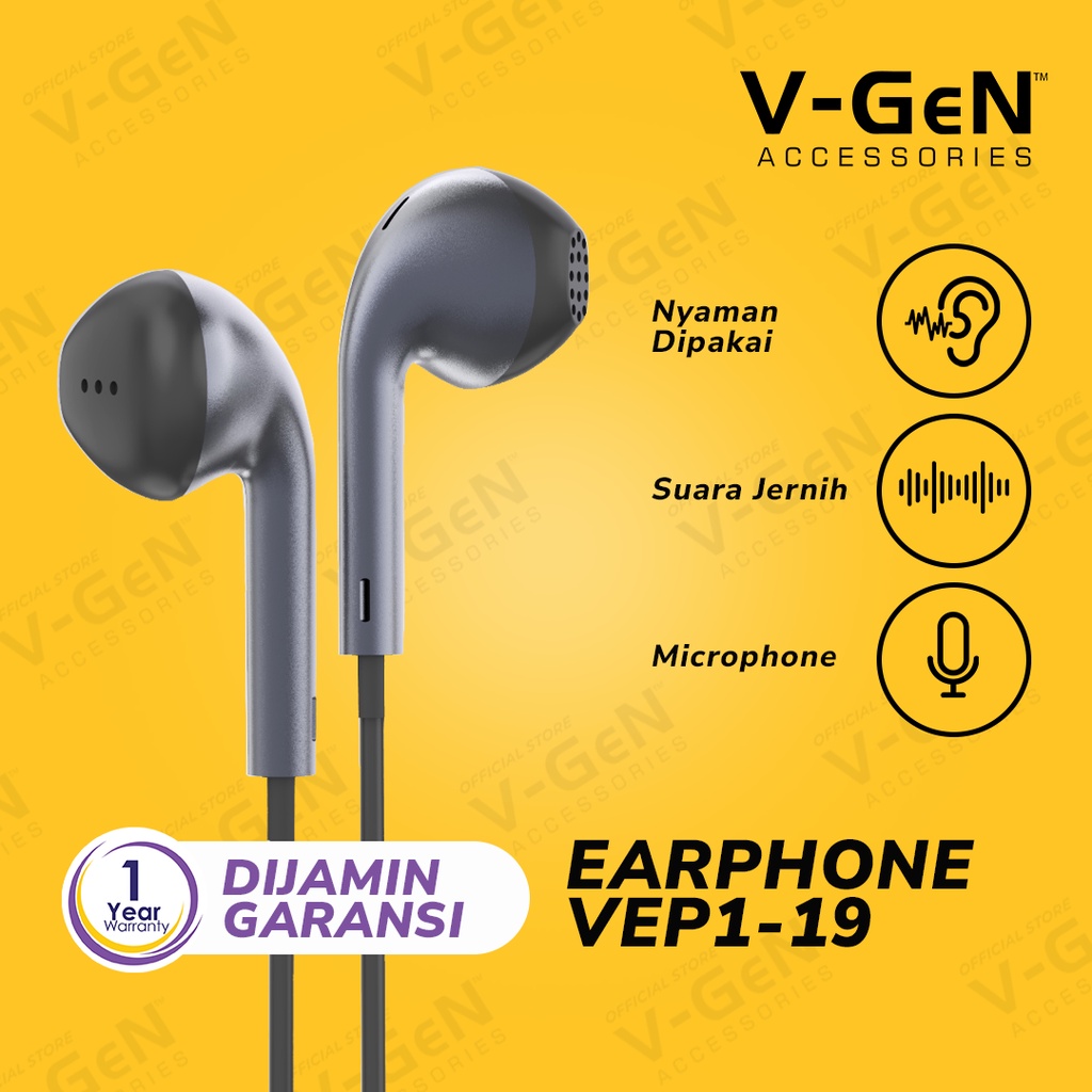 Jual Headset Murah V-GeN VEP1-19 Wired Handsfree Earphone Headset ...