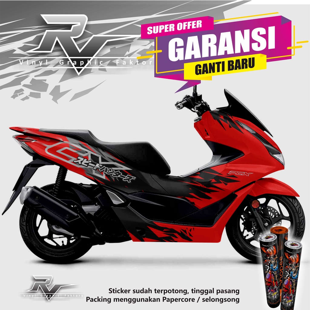 Jual p01 Cetak sticker / stiker Custom motor New pcx 160 pcx 150 Full ...