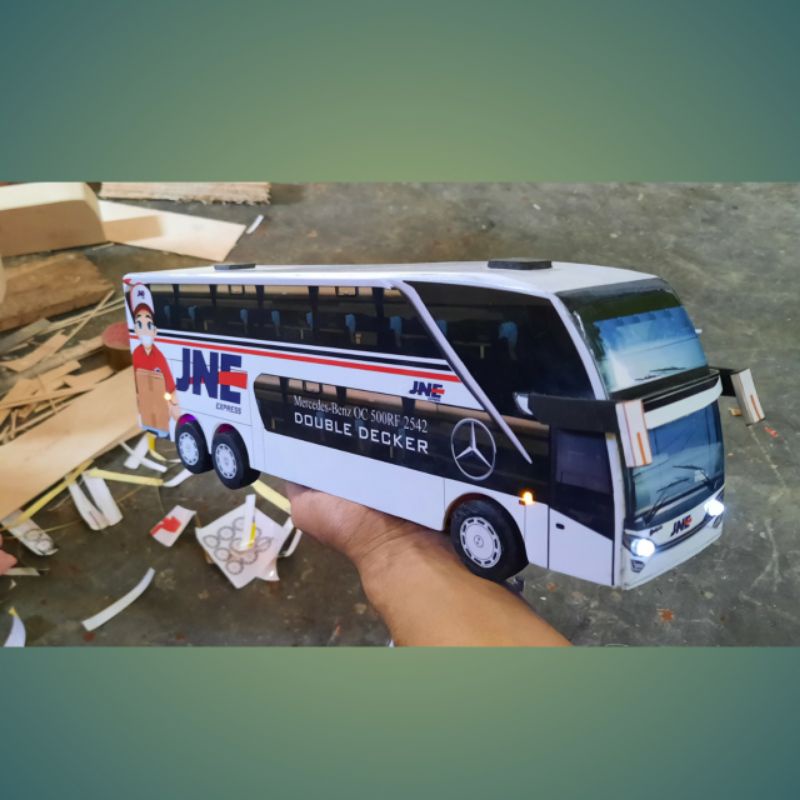 Jual Miniatur bus Miniatur bis JNE Mobil Maianan Souvenir Hadiah Kado ...