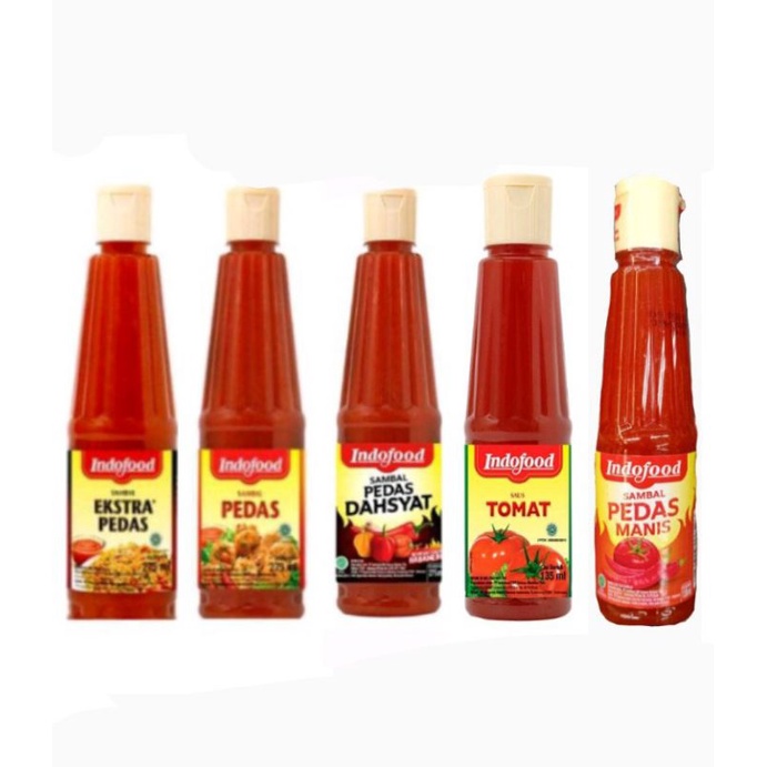 Jual Indofood Sambal Pedas / Extra / Dahsyat / Manis Pedas / Saus Tomat ...