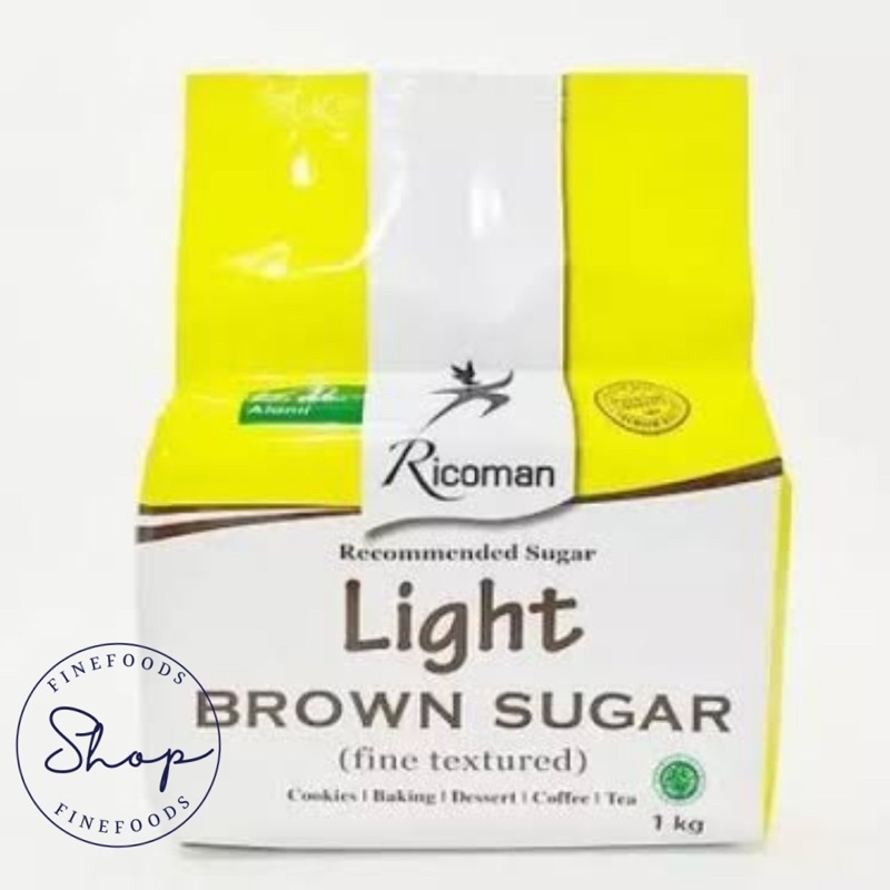 Jual Ricoman Light Brown Sugar 1kg Gula Coklat Muda Baking Cookies 1 kg ...