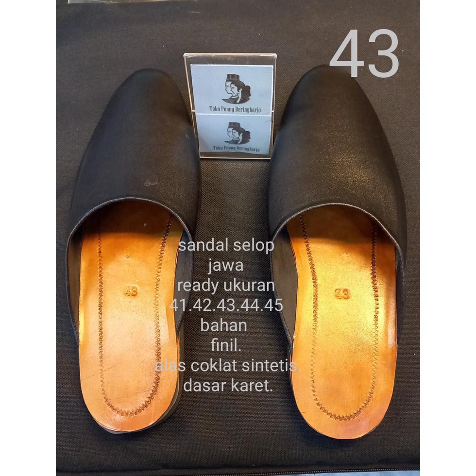 Jual Sandal Selop Traditional Adat Jawa Pria biasa Alas coklat | Shopee ...