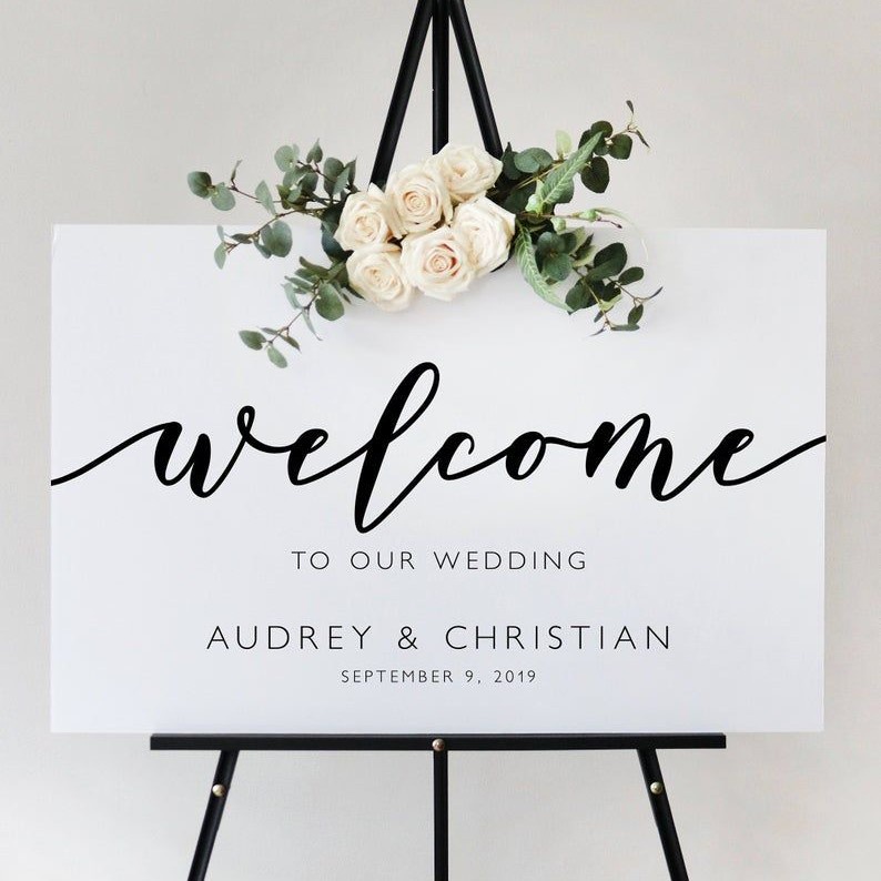 Jual CUSTOM Acrylic Wedding Welcome Sign UV PRINT/Papan Pernikahan ...