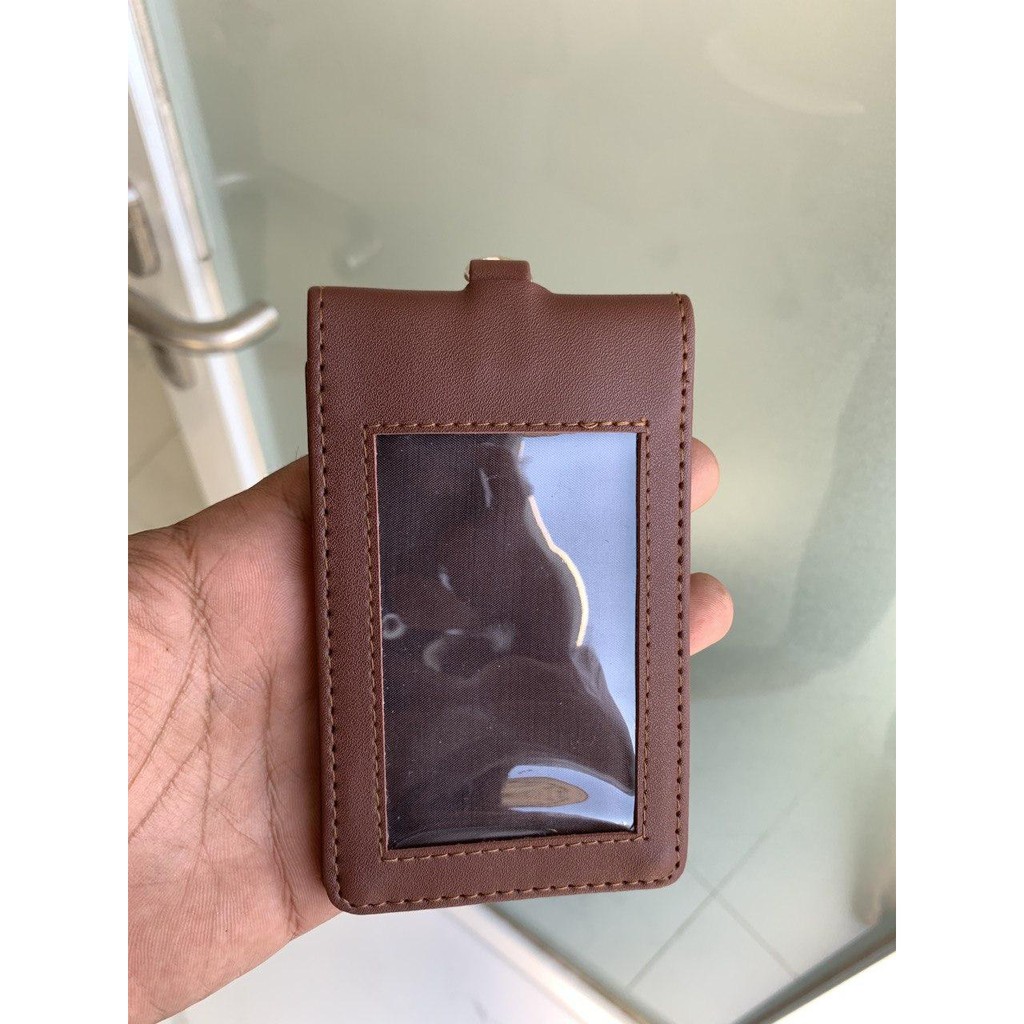 Jual name tag magnet Id Card Holder Double Flip Magnet ID Card Holder ...