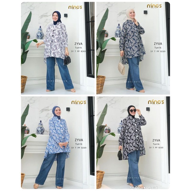 Jual TUNIK BLOUSE NINOS TERBARU BY NINOS DESIGN 0269 ORIGINAL | Shopee ...