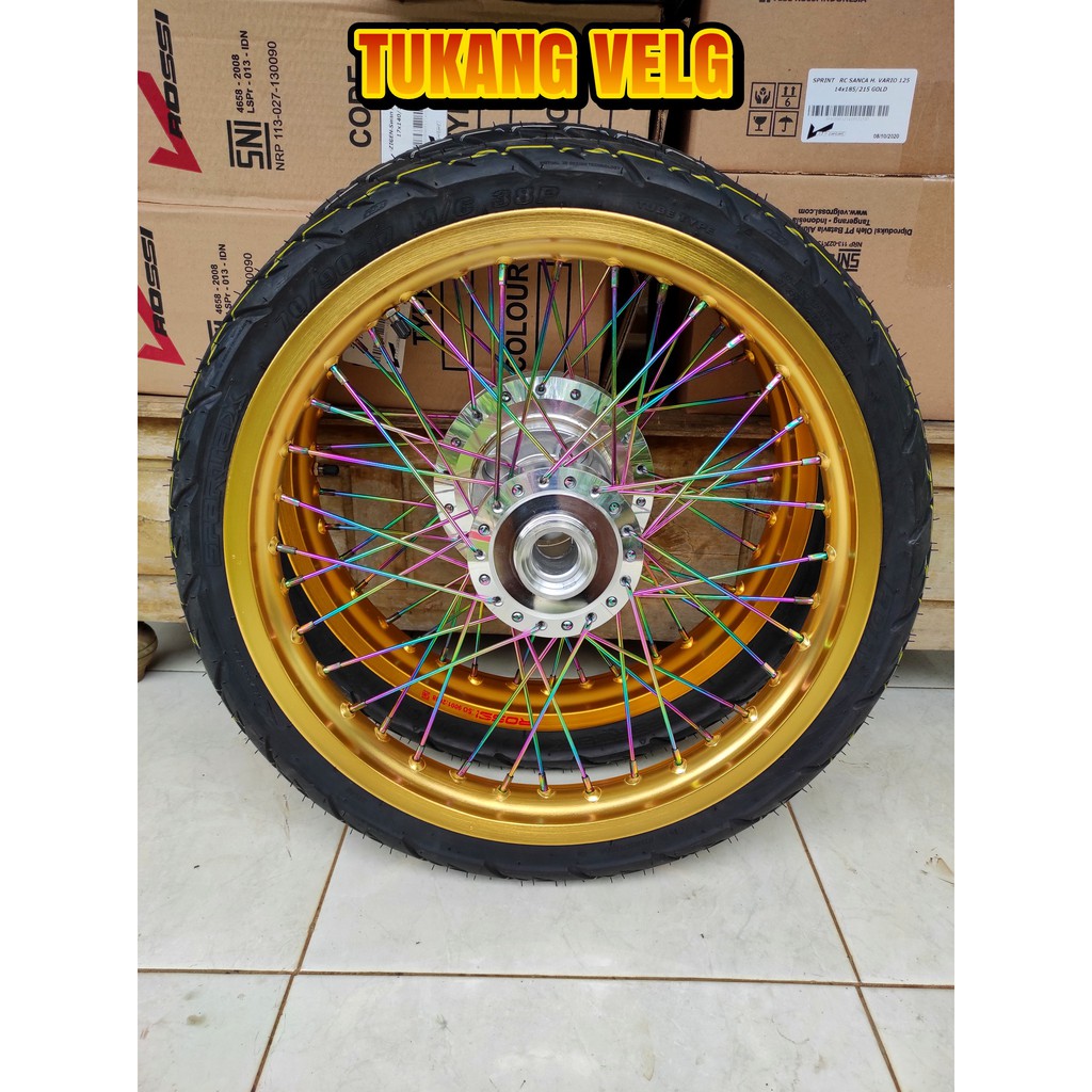 Jual Velg jari jari ring 17 tapak lebar Megapro ukuran 185-215 sepaket ...