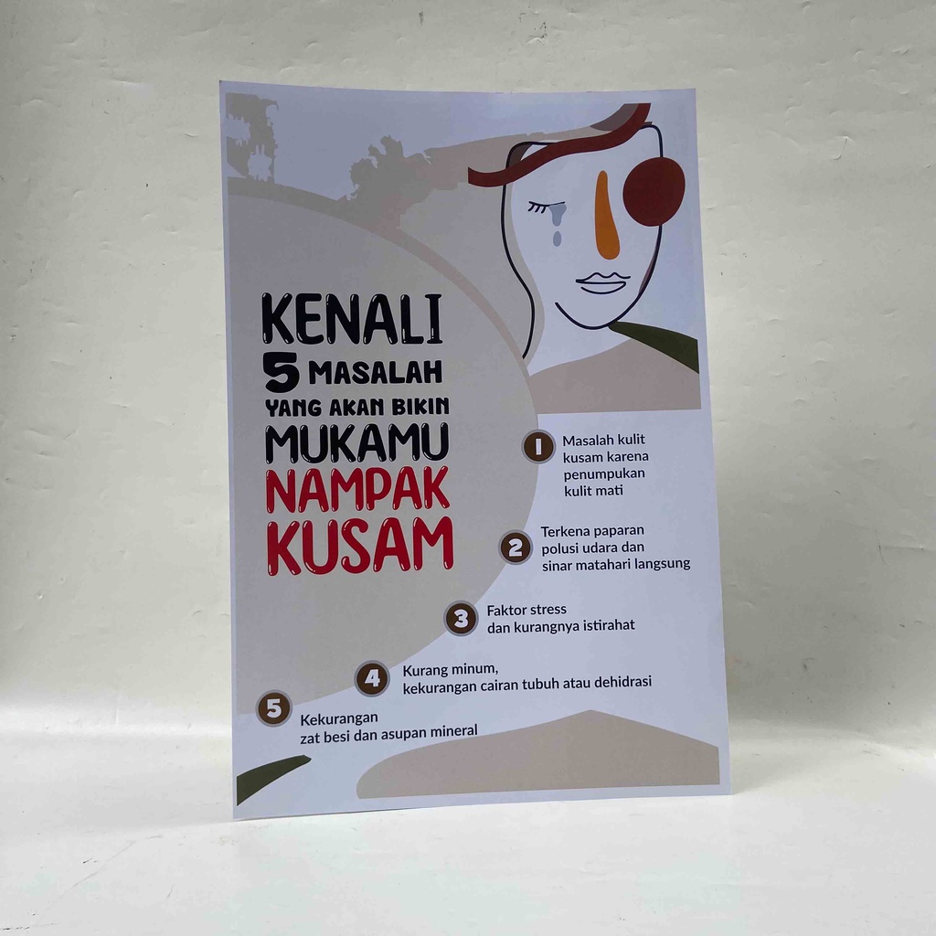 Jual Poster Kesehatan Kulit | 5 hal penyebab muka kusam, Poster ...