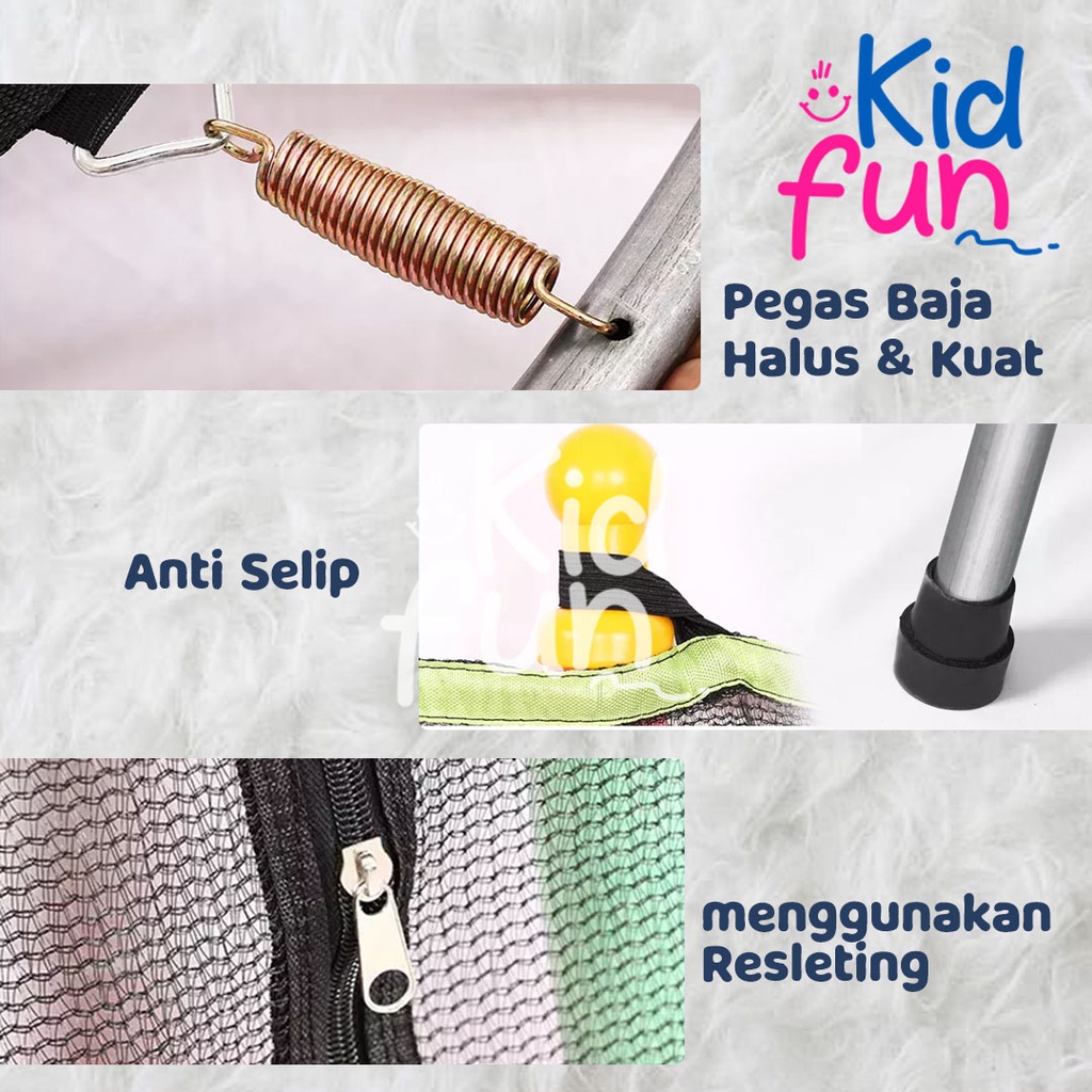 Jual KidFun - Trampolin Mainan Anak Viral Diameter 140cm Rekomendasi Anak Olahraga Lompat Kado ...