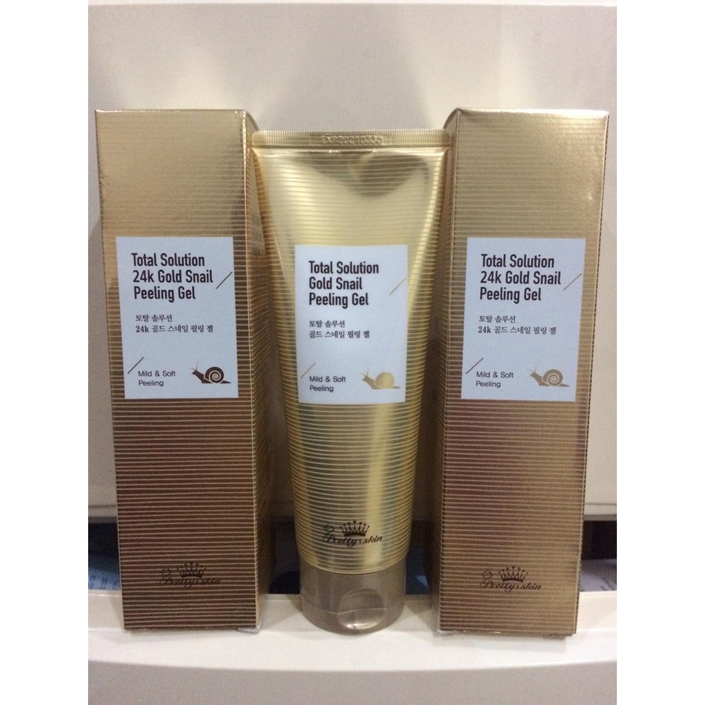 Jual PRETTY SKIN TOTAL SOLUTION GOLD SNAIL PEELING GEL 150 ML ...