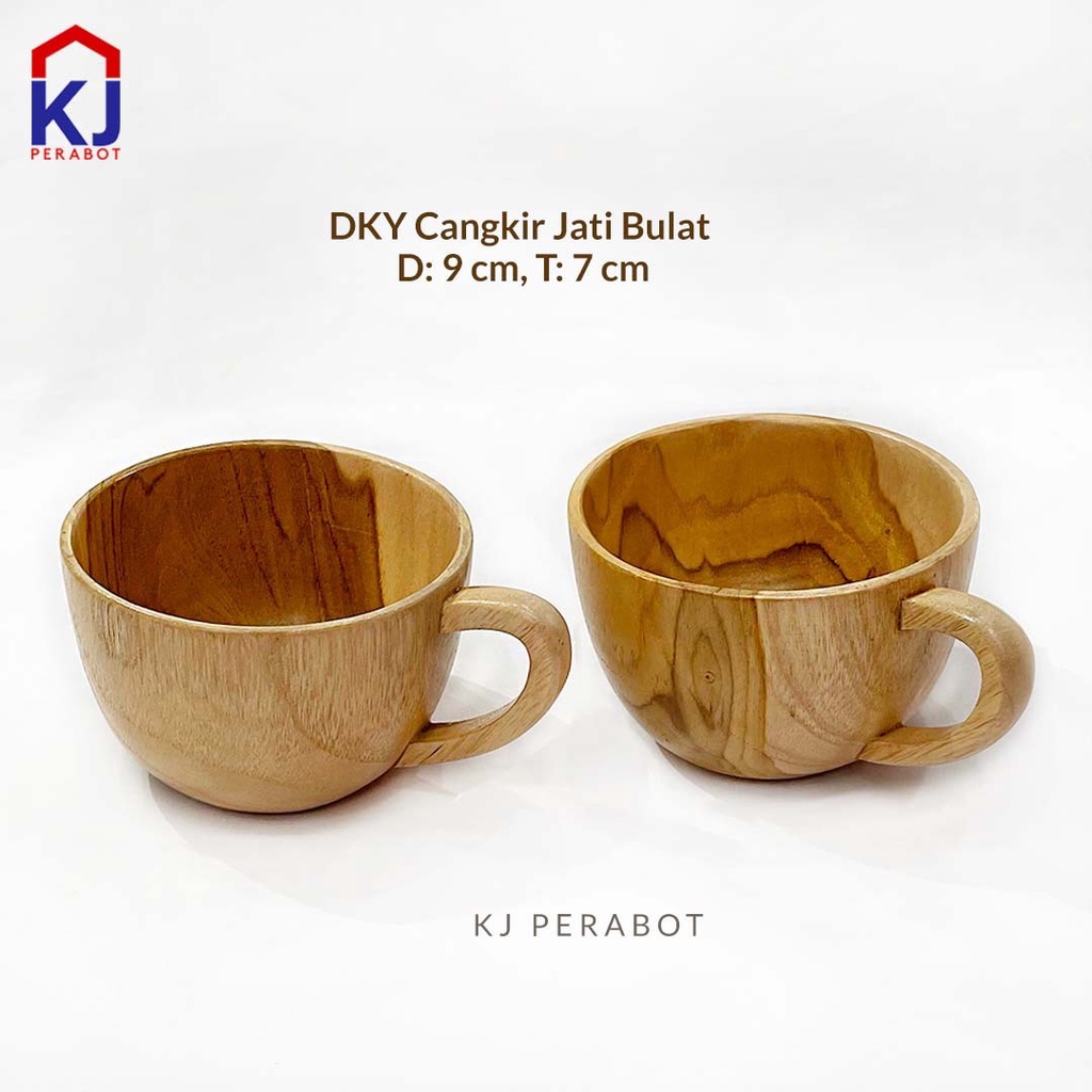 Jual KJ Perabot - Gelas Dan Cangkir Kayu Jati | Shopee Indonesia
