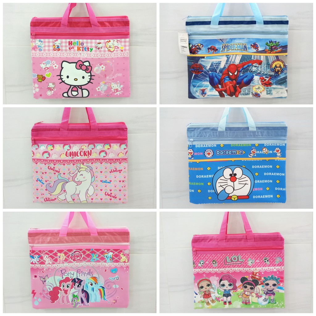 Jual Tas Les Anak / Tas Sekolah Karakter Kartun Unicorn Pony Doraemon A ...