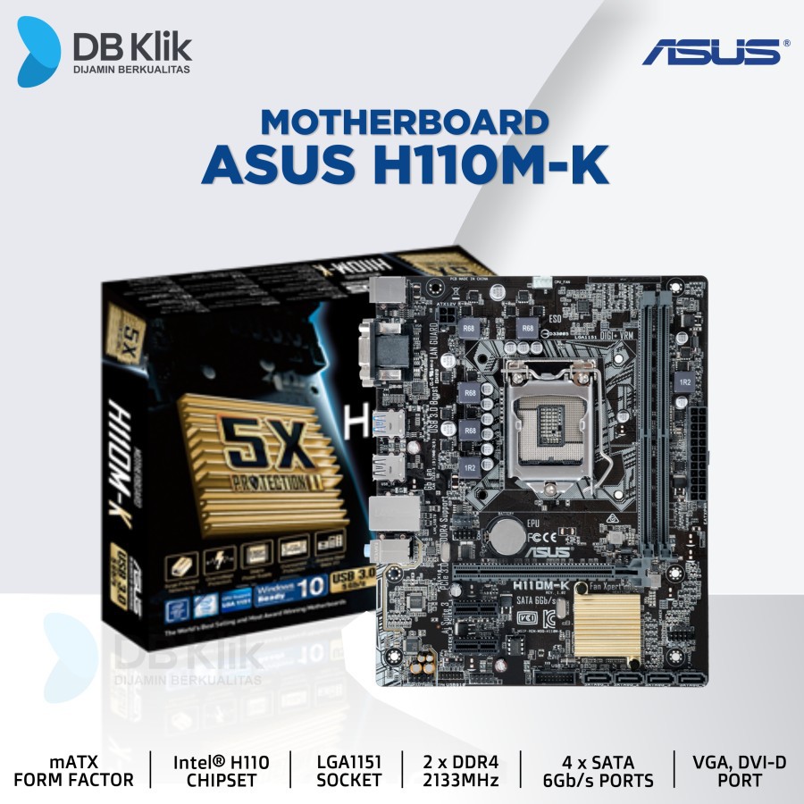 Jual Motherboard ASUS H110M-K | Shopee Indonesia