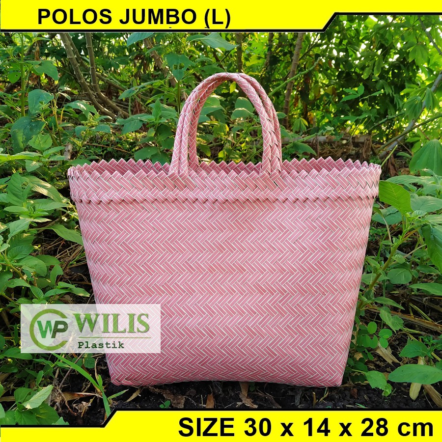 Jual Tas Anyaman Plastik Polos Jumbo (L) untuk Hampers Parcel Souvenir ...