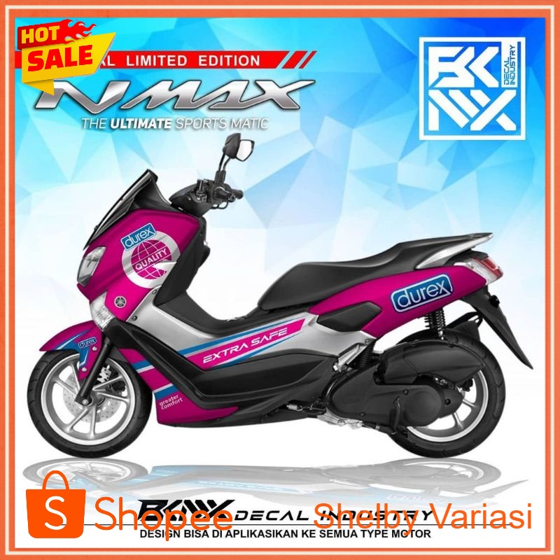 Jual STICKER DECAL YAMAHA NMAX DUREX PINK | Shopee Indonesia