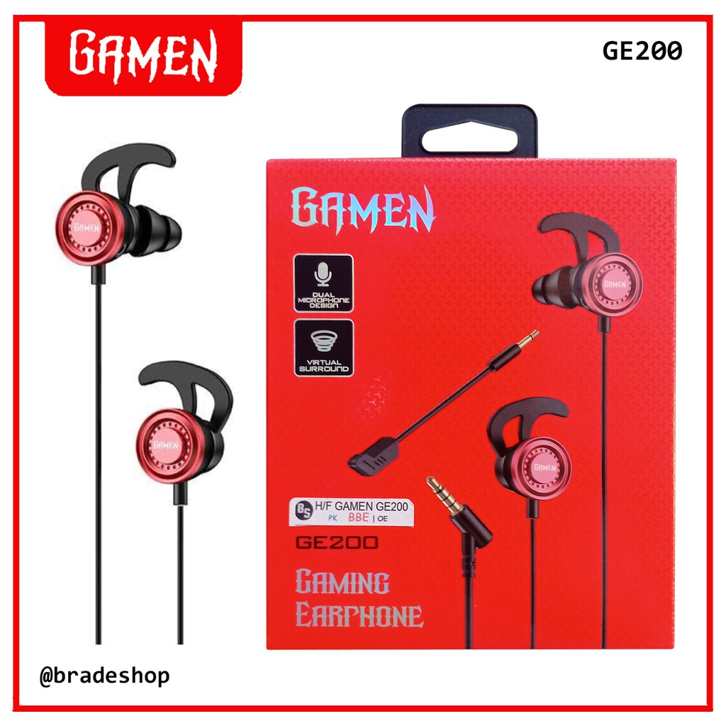 Jual Handsfree Gaming Gamen GE200 Dual Microphone Elbow Design | Shopee ...