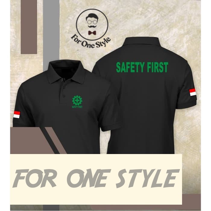 Jual Poloshirt Kaos Polo SAFETY FIRST Indonesia Murah - Kaos Safety ...
