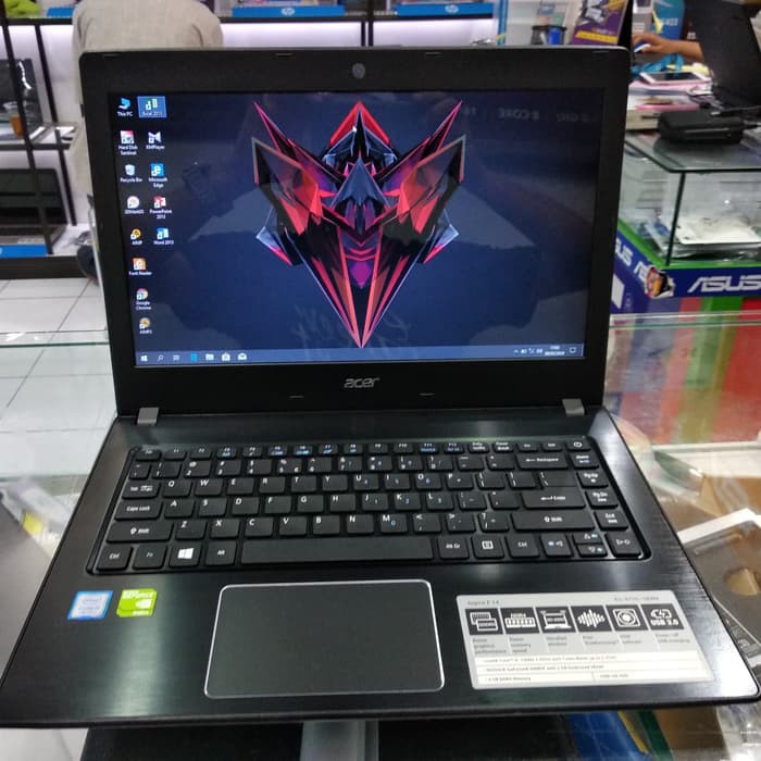 Jual ACER E5-475G Core i5-7200U RAM4GB HDD1TB GT940MX-2GB W10 Second ...