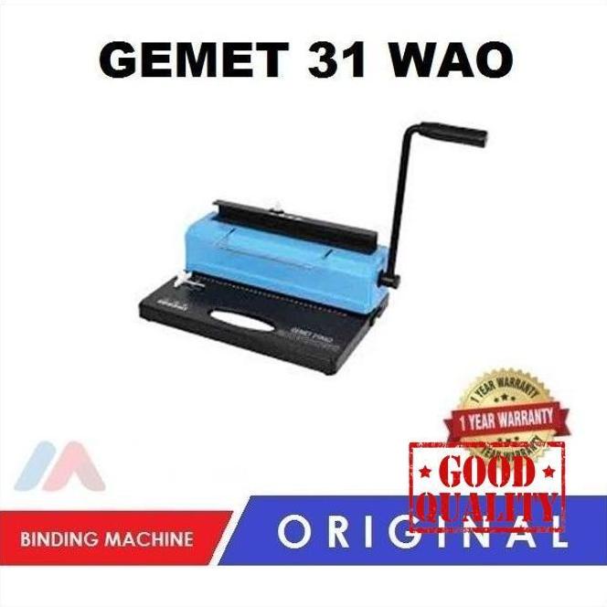 Jual Best Seller Alat Binding Machine Gemet 31 Wao Mesin Jilid Spiral ...
