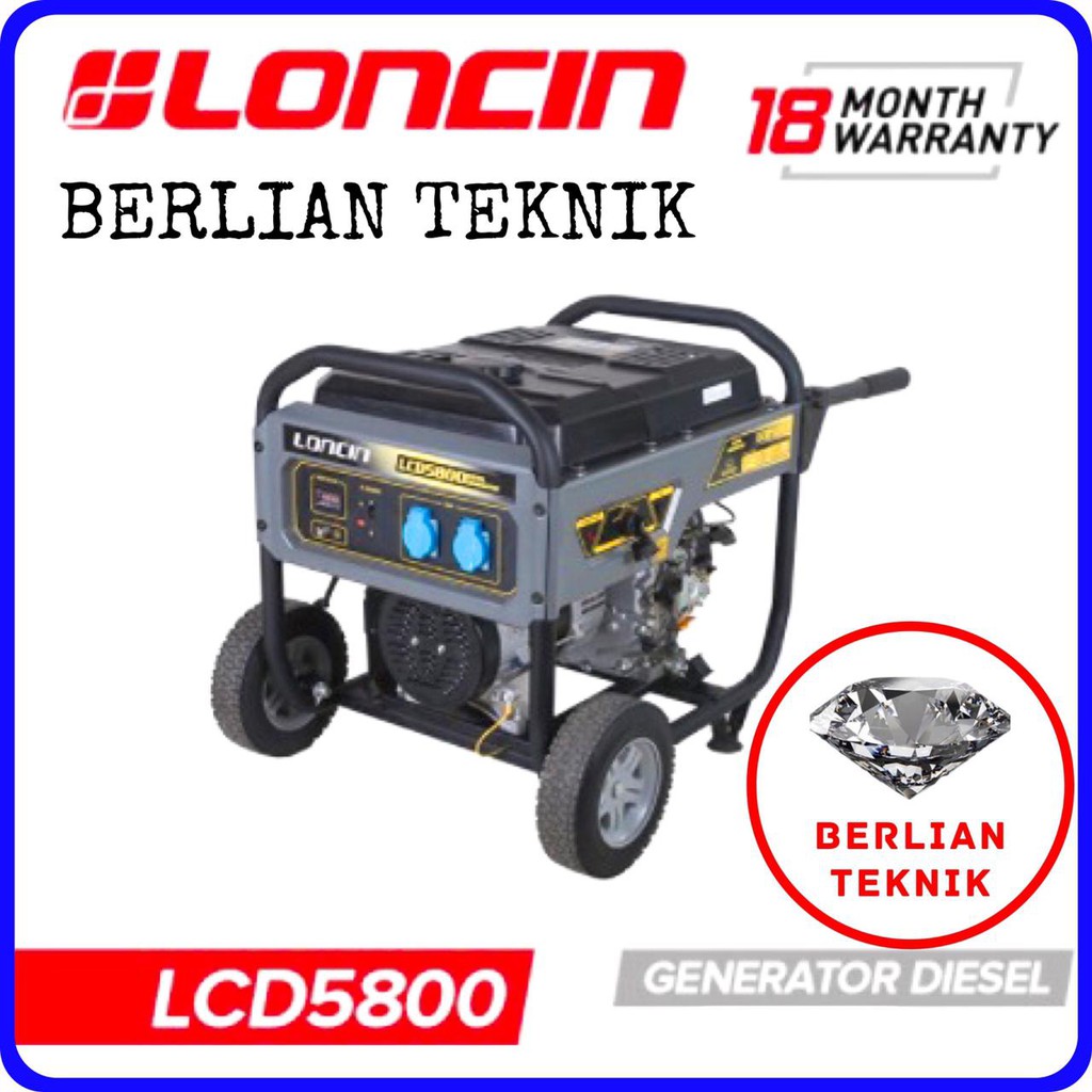 Jual Diesel Generator Mesin Genset Solar Loncin LCD 5800 / 3000 Watt ...
