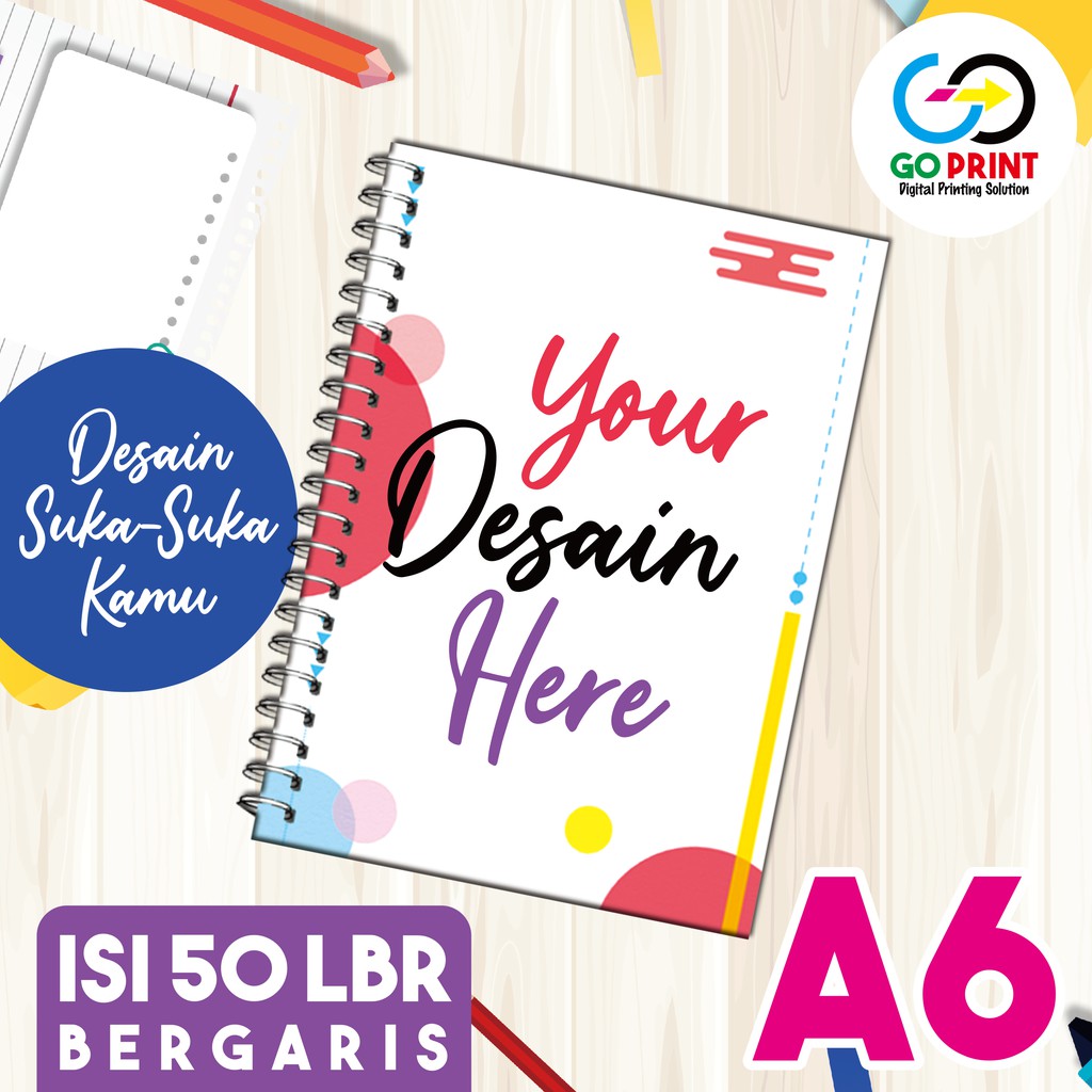 Jual Notebook Custom A6 Spiral / Block Note Custom / Souvenir - Isi HVS ...