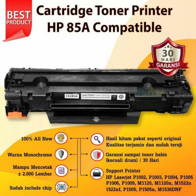 Jual cartridge toner printer hp 85A universal | Shopee Indonesia