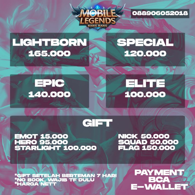 Jual GIFT SKIN MOBILE LEGENDS // GIFT STARLIGHT MOBILE LEGENDS // GIFT ...