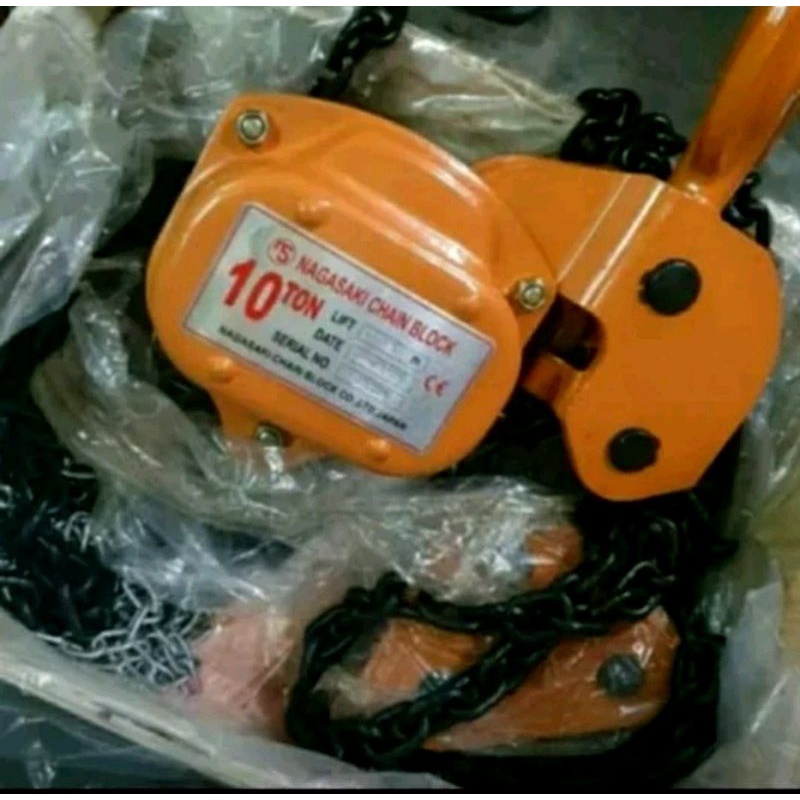 Jual Chain Block 10 Ton x 12 Meter cenblok takel nagasaki katrol rantai ...