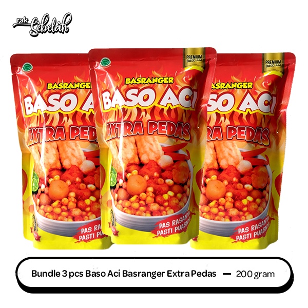 Jual Bundle 3pcs - Baso Aci Extra Pedas Basranger 230gr Makanan Instan ...
