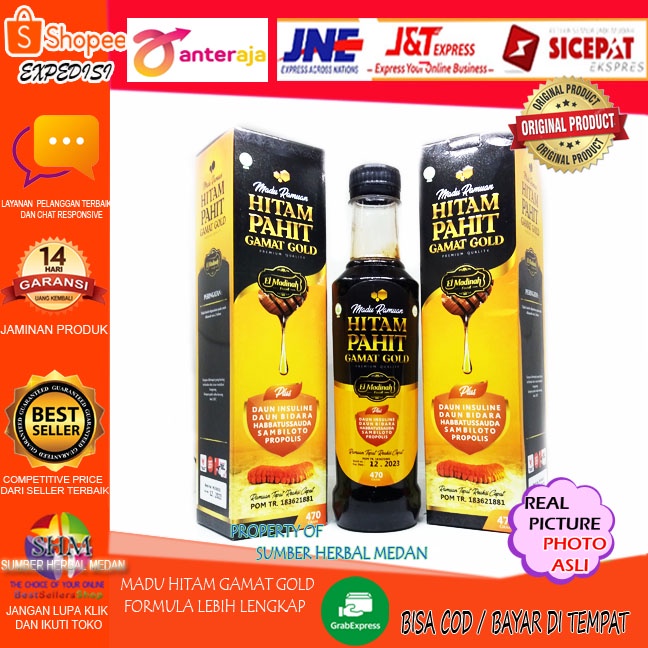 Jual Madu Hitam Pahit Gamat Gold El Madinah formula lebih lengkap ...