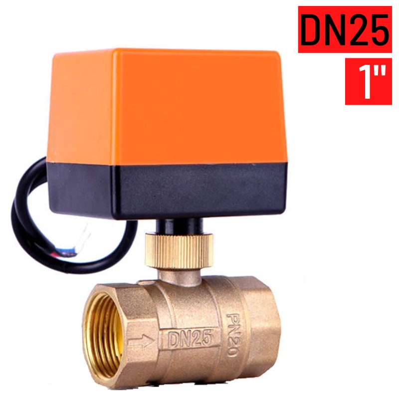 Jual Flow Control Motorized Electrical Ball Valve DN25 1 inch 1" 2Way ...