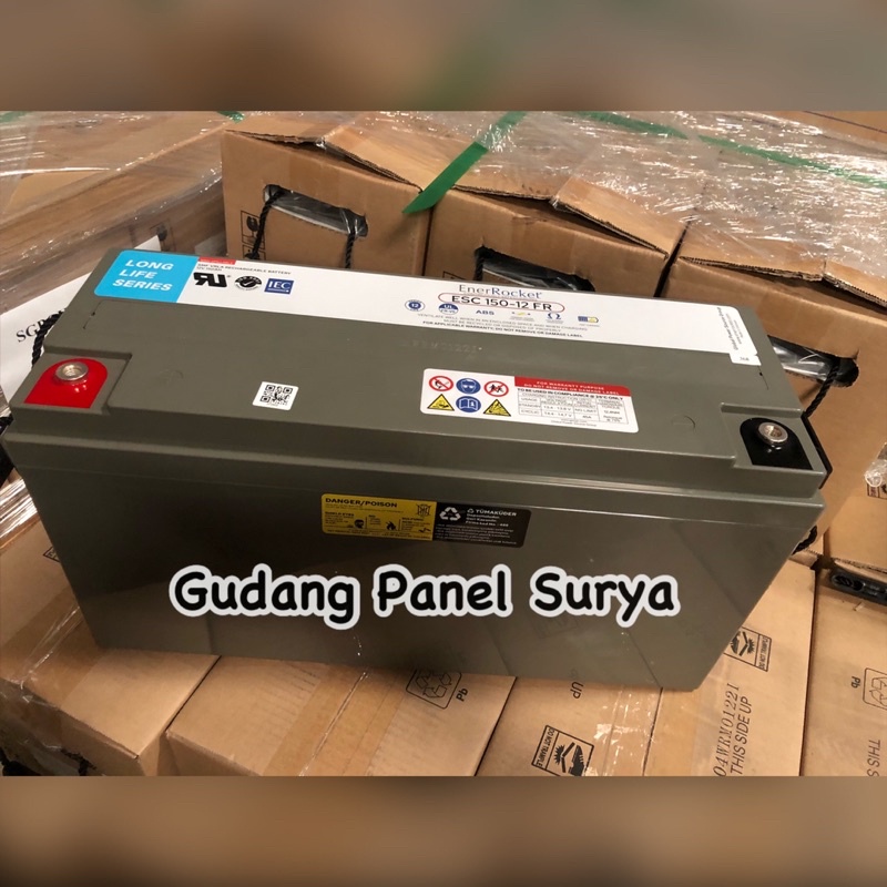 Jual NEW Baterai Baterry Aki Accu EnerRocket ESC 150-12 FR 12V 150AH ...