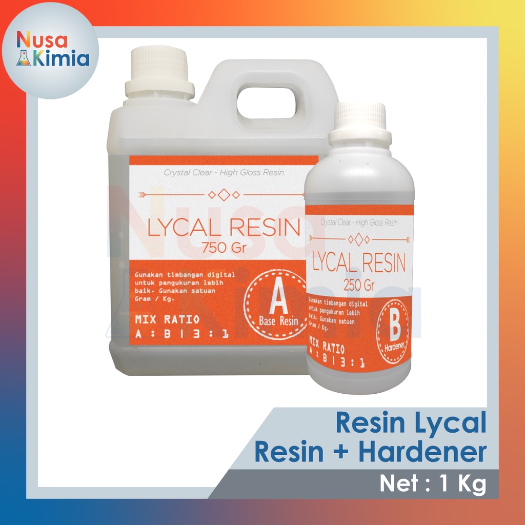 Jual Resin Bening Lycal Keras 1011 1 Kg | Shopee Indonesia