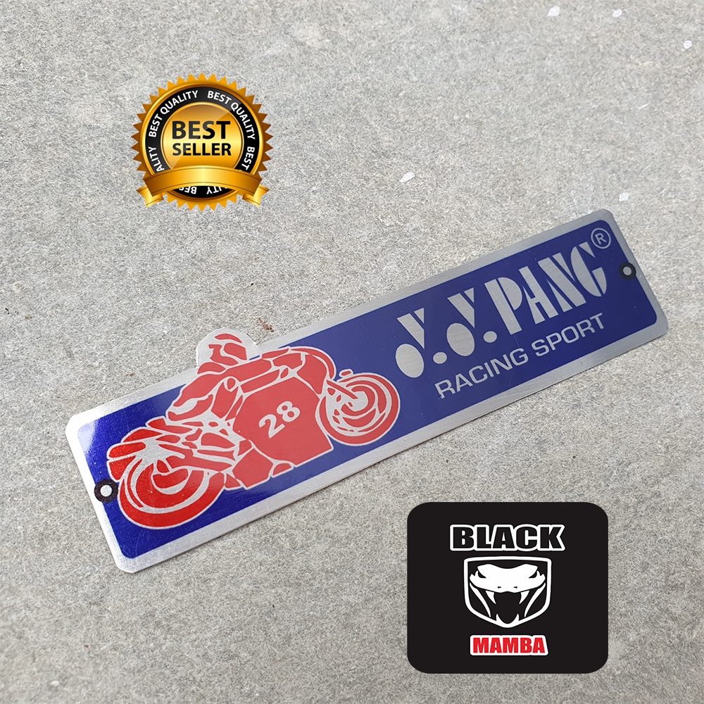 Jual Emblem Merk Knalpot Racing YYPANG Bahan Aluminium Anodizing Warna ...
