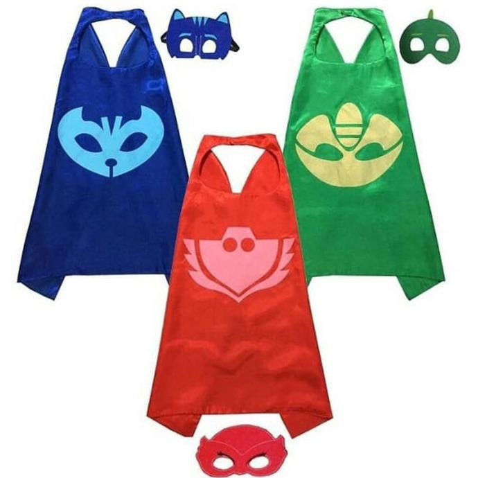Jual PJ MASKS JUBAH DAN TOPENG 1 SET / KADO MAINAN ANAK PJ MASKS ...