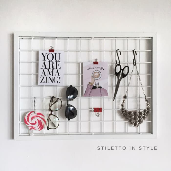 Jual SALE wiremesh / mesh board - putih frame putih (kawat anyam ...