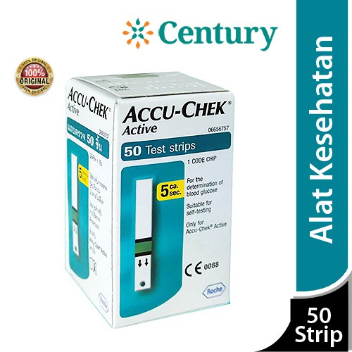 Jual Accu Chek Active Test Strip isi 50 / Single Tes Cek Kadar Gula ...