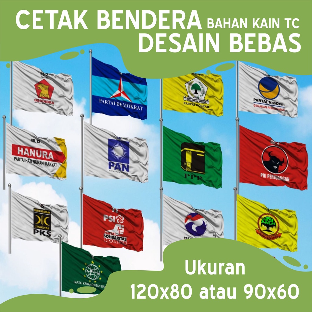 Jual Cetak Bendera Desain Custom | Shopee Indonesia