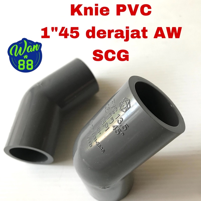 Jual Knie Elbow PVC 1”45 derajat AW SCG | Shopee Indonesia